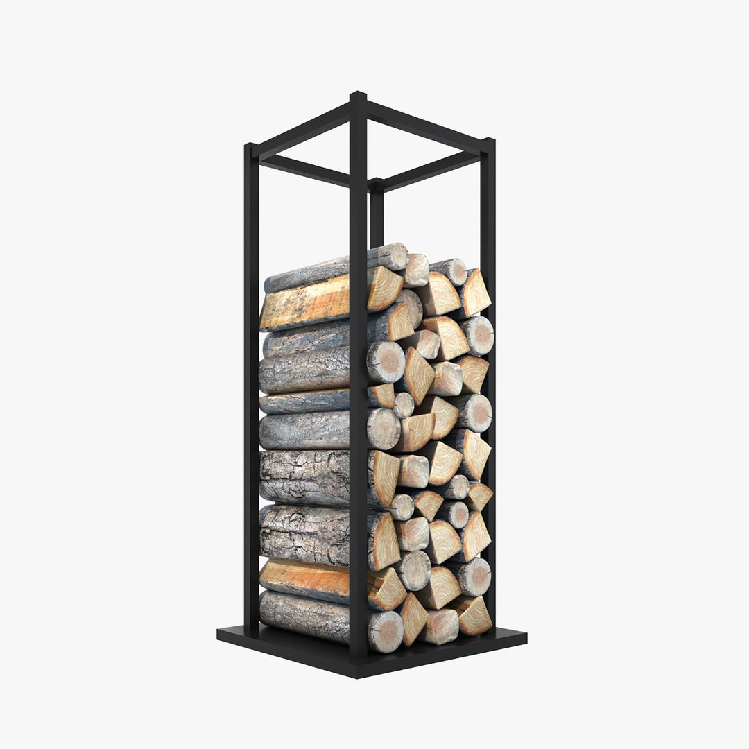 3D Firewood Stack Rack V7 model - TurboSquid 1929394
