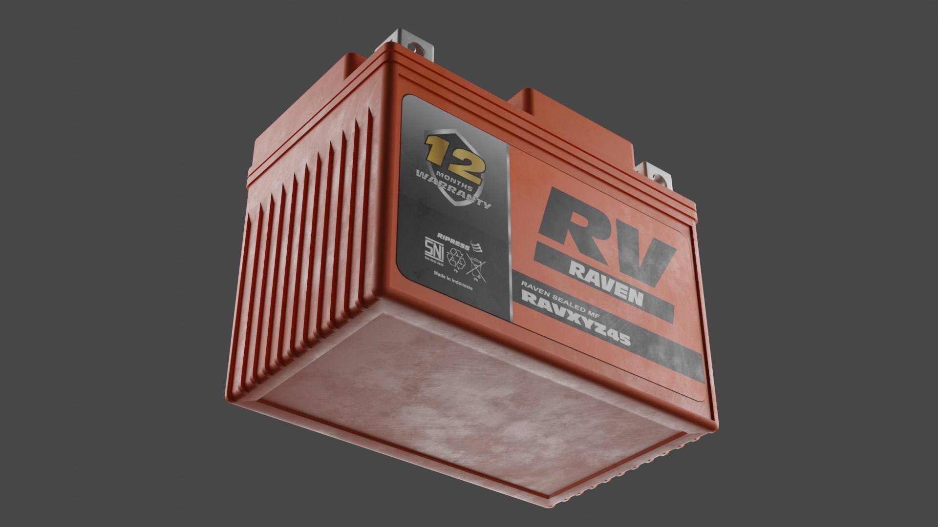 3D Motorcycle Battery Model - TurboSquid 2321609