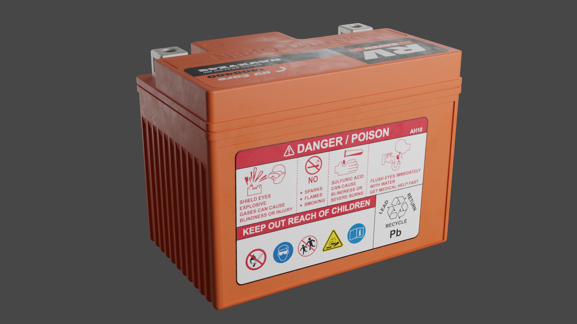 3D Motorcycle Battery Model - TurboSquid 2321609