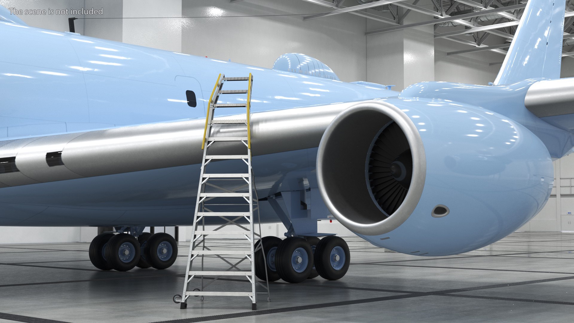 Aircraft Pylon Ladder with Airplane 3D model - TurboSquid 2134043