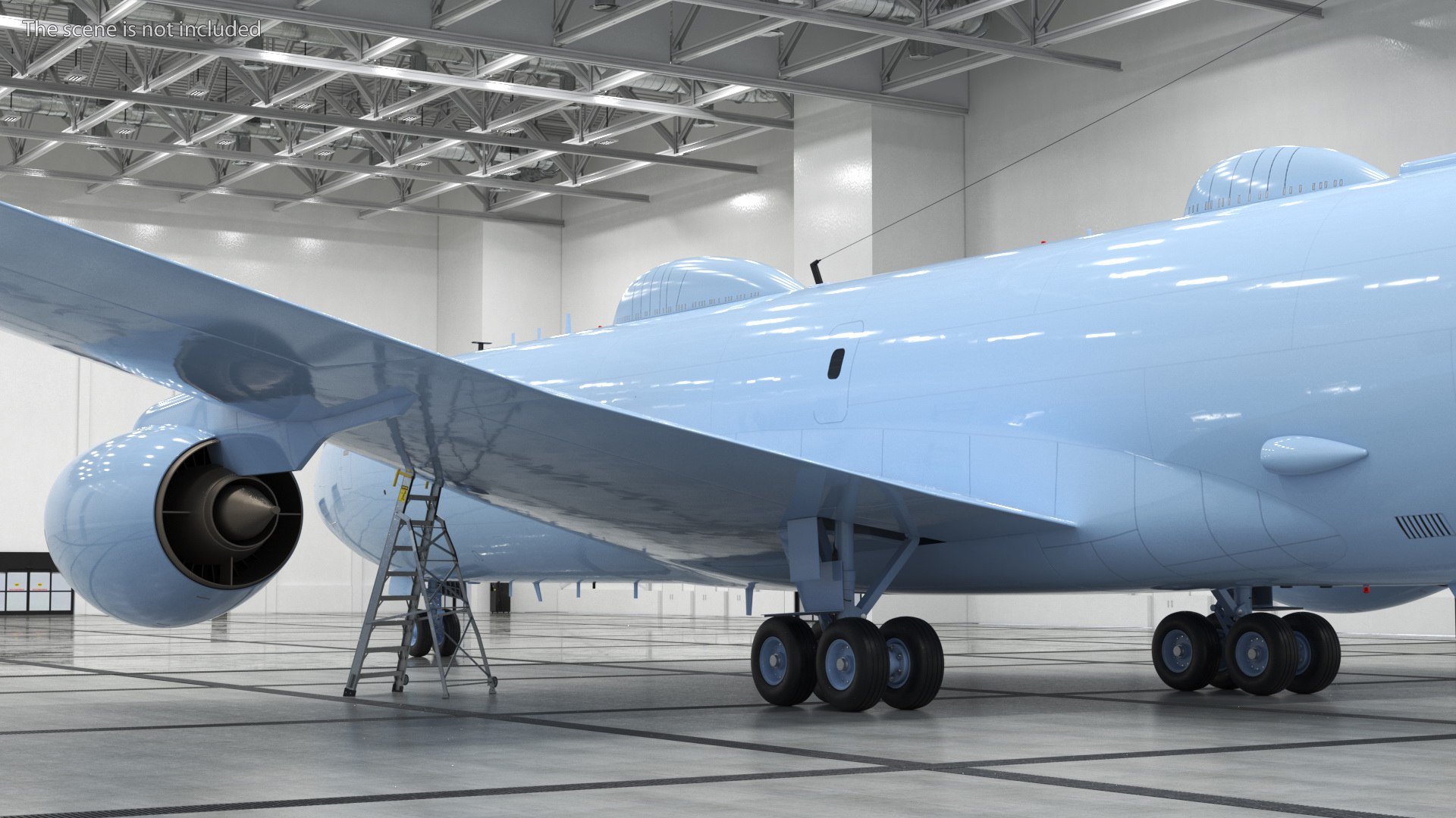 Aircraft Pylon Ladder with Airplane 3D model - TurboSquid 2134043