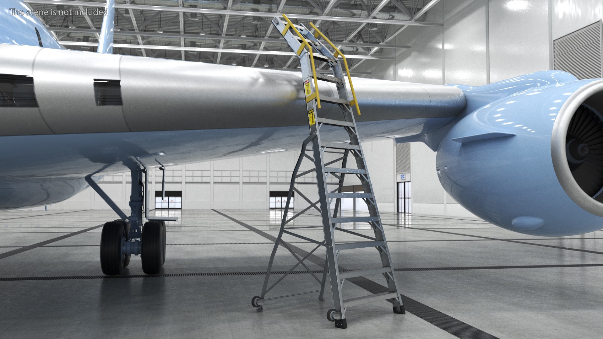 Aircraft Pylon Ladder with Airplane 3D model - TurboSquid 2134043