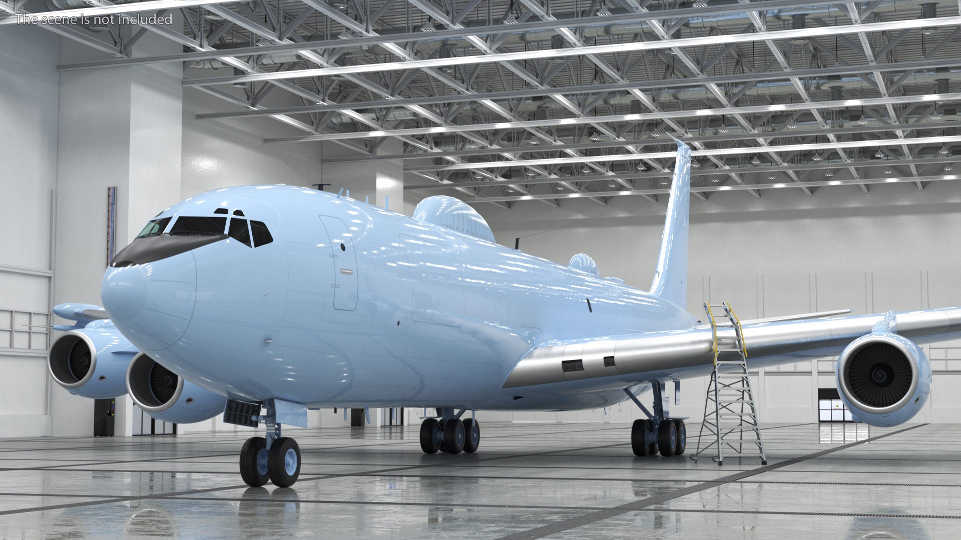 Aircraft Pylon Ladder with Airplane 3D model - TurboSquid 2134043