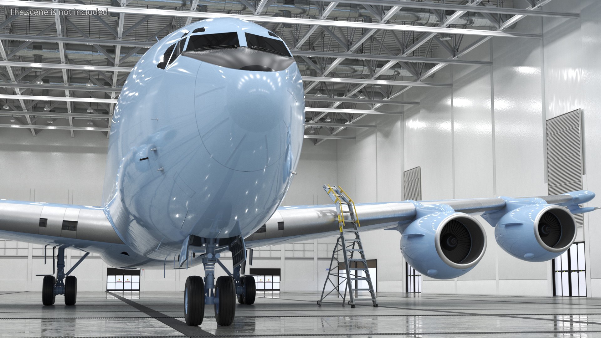 Aircraft Pylon Ladder with Airplane 3D model - TurboSquid 2134043