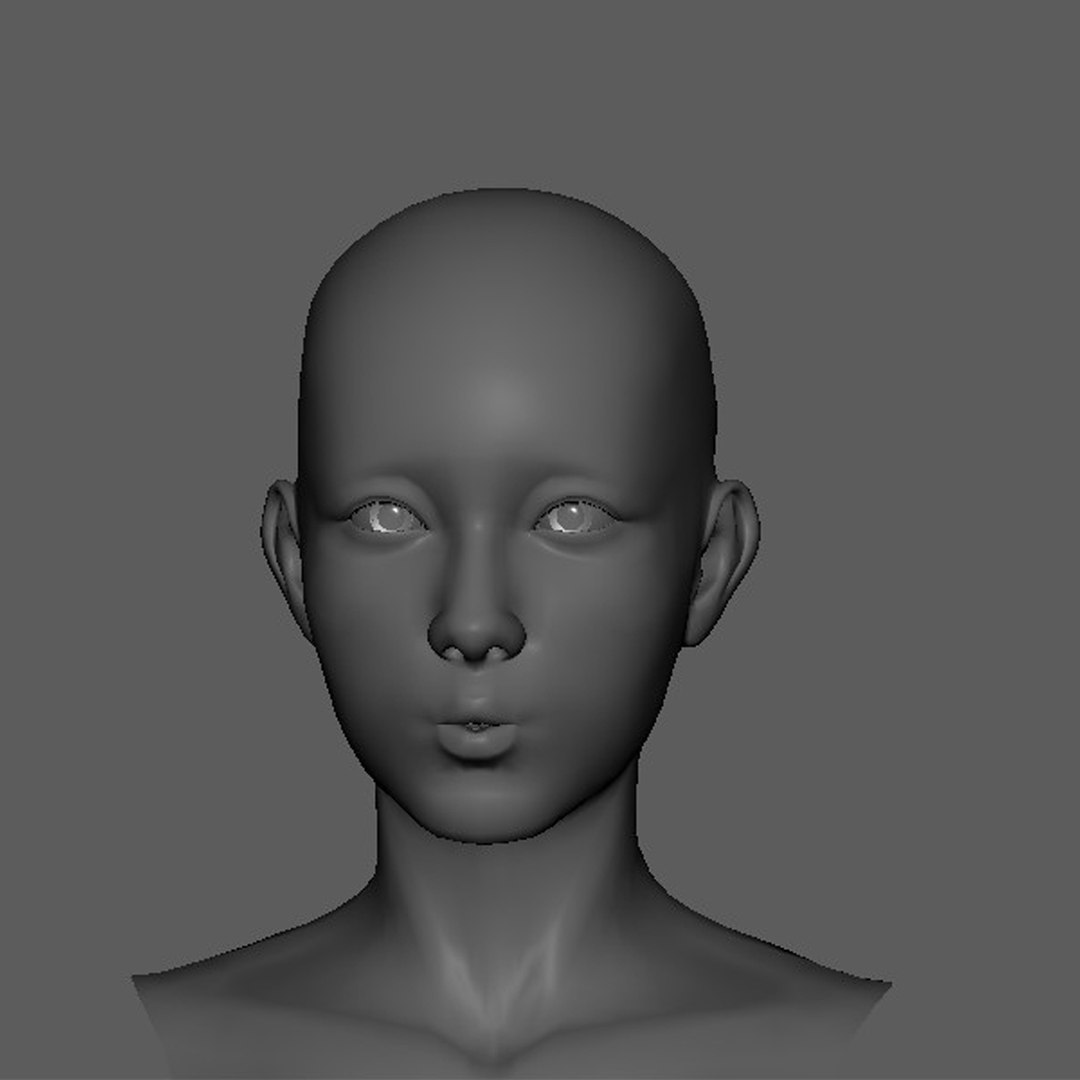 Female Head Rig 3D Model - TurboSquid 1672395