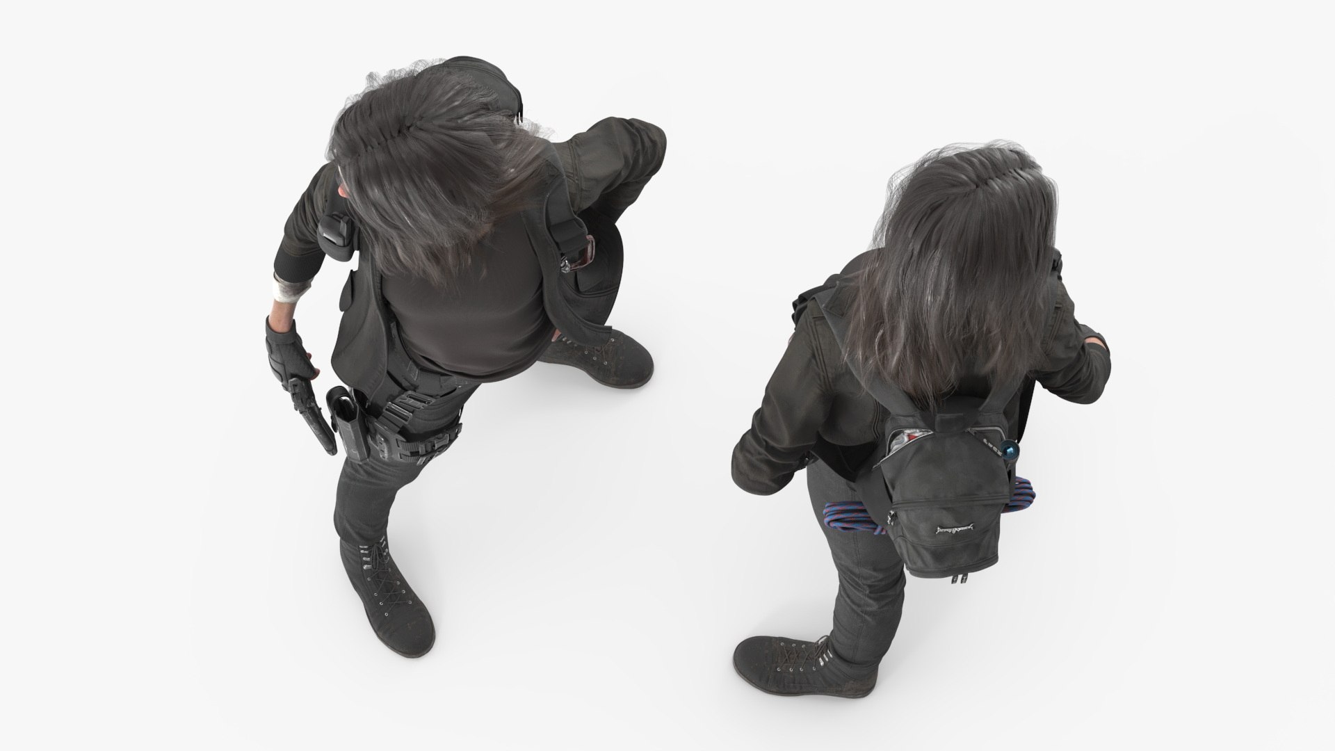 Young Female Tactical Agent Looking Back 3D Model - TurboSquid 2326893