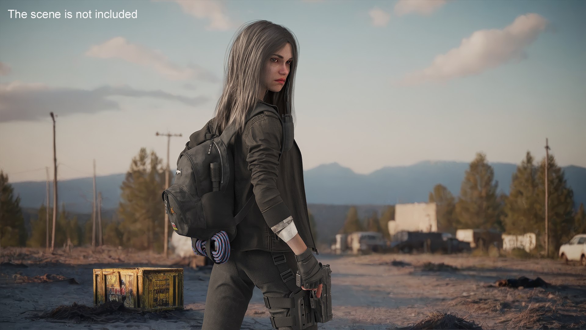 Young Female Tactical Agent Looking Back 3D Model - TurboSquid 2326893