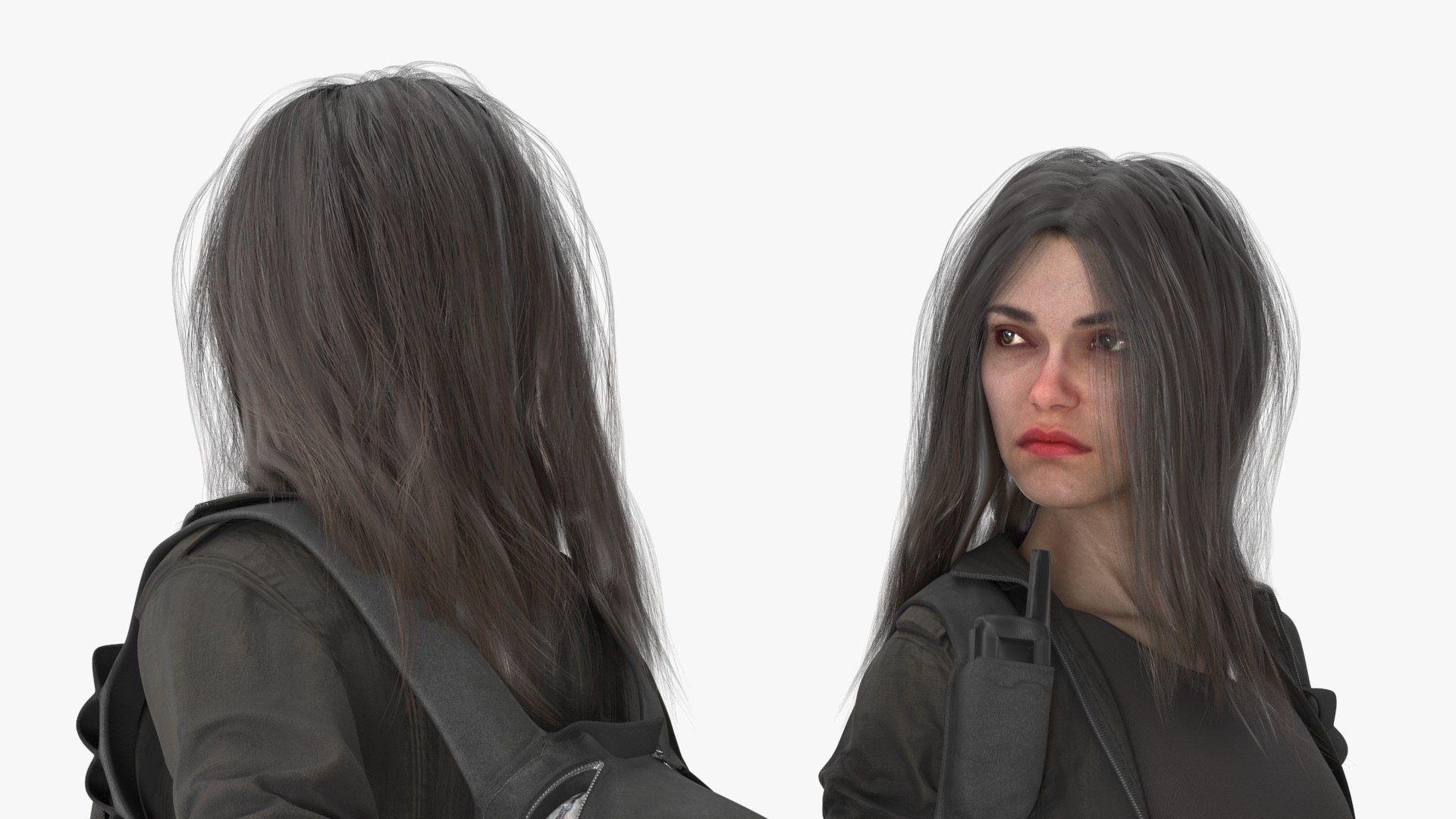 Young Female Tactical Agent Looking Back 3D Model - TurboSquid 2326893