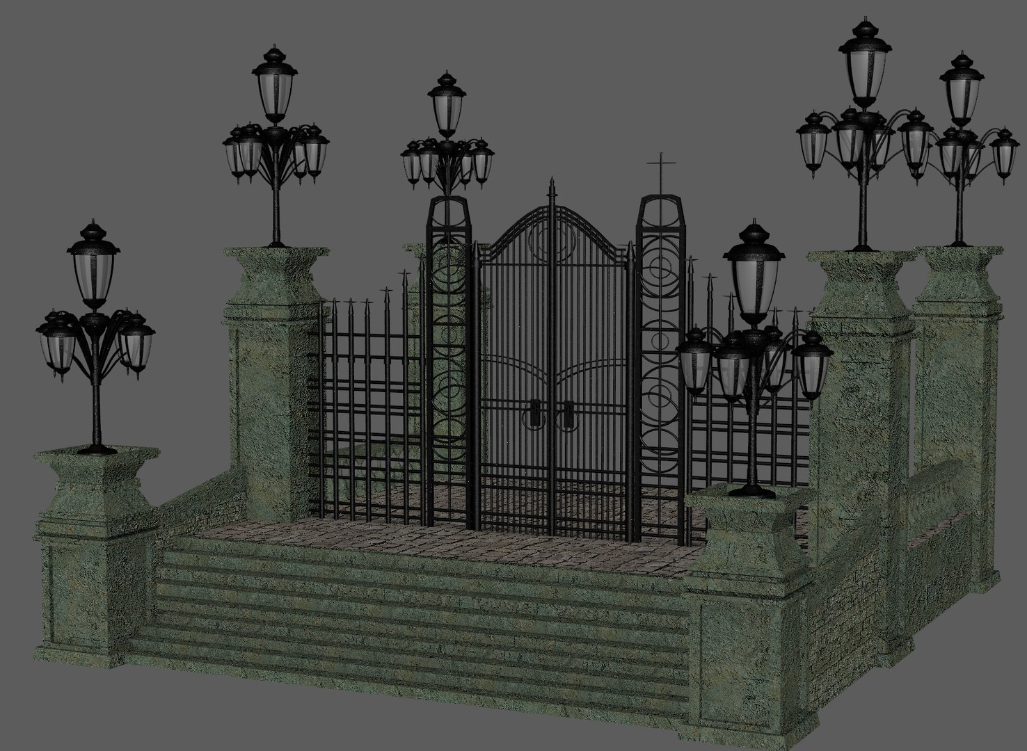 3D Fantasy Gate Classic - TurboSquid 1406815