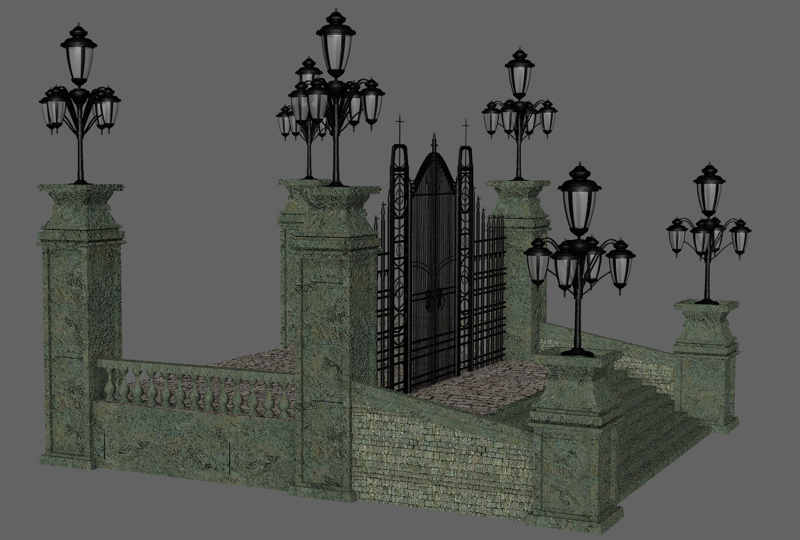 3D Fantasy Gate Classic - TurboSquid 1406815