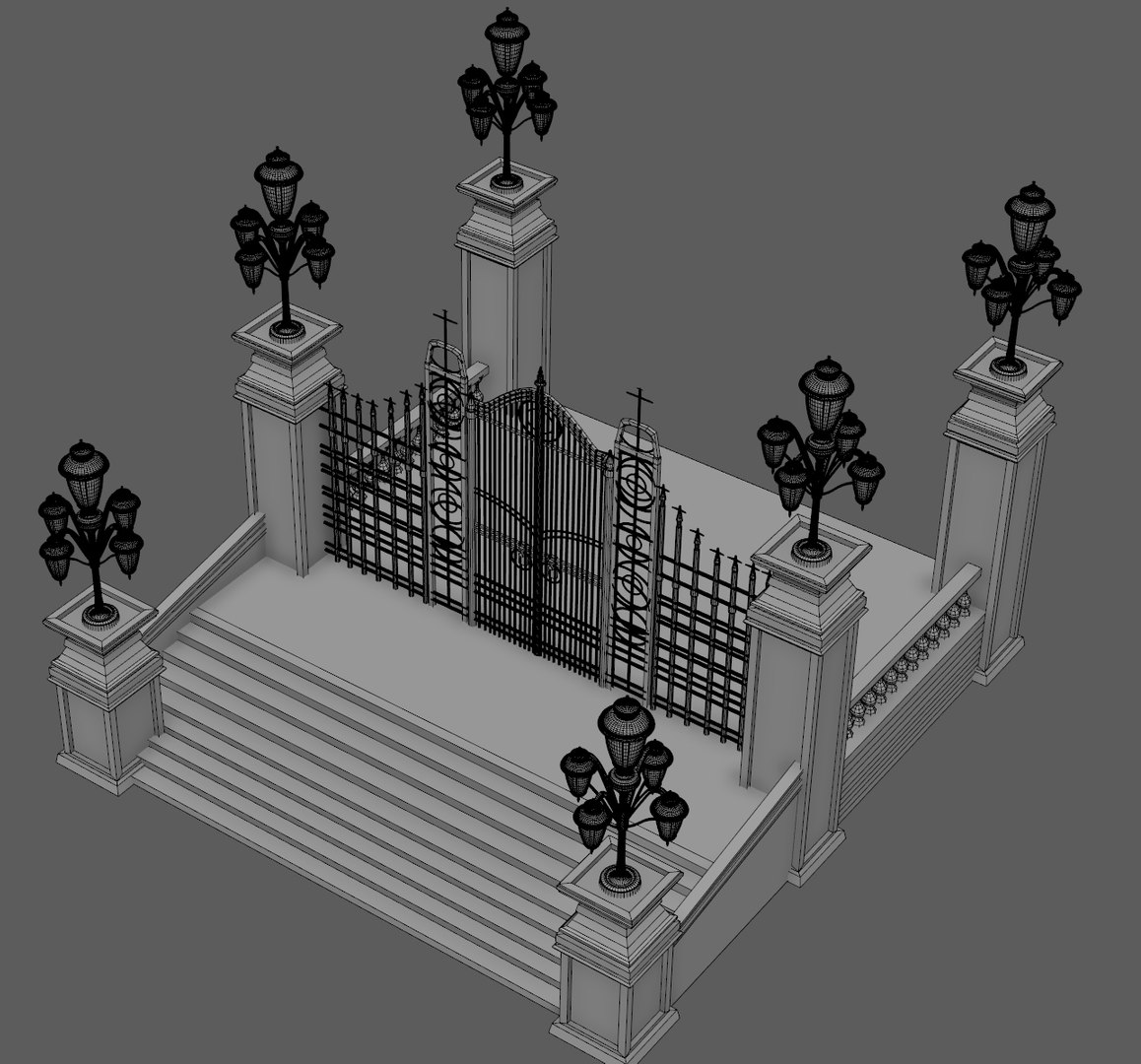 3D Fantasy Gate Classic - TurboSquid 1406815