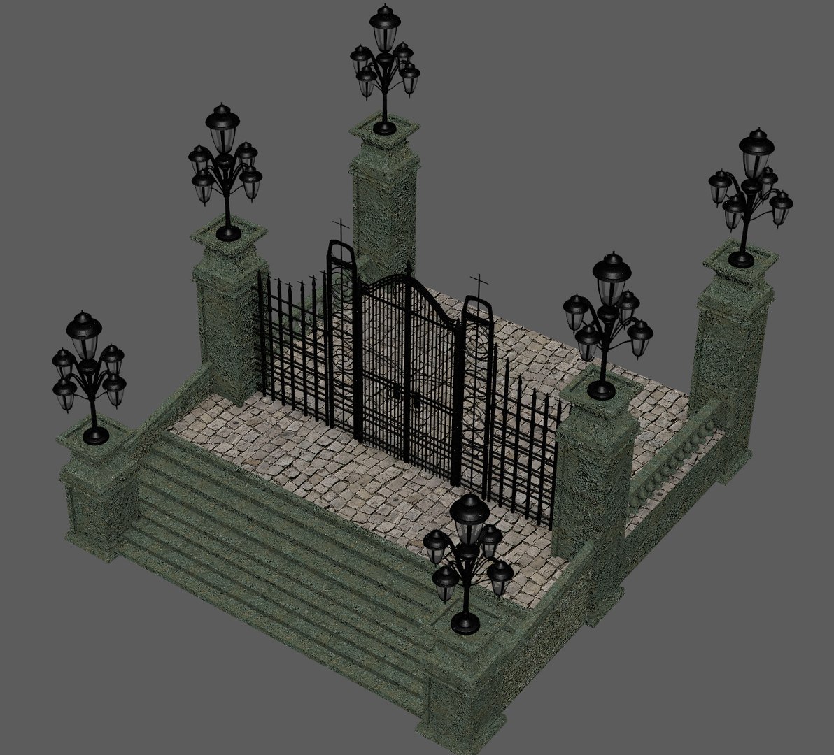 3D Fantasy Gate Classic - TurboSquid 1406815