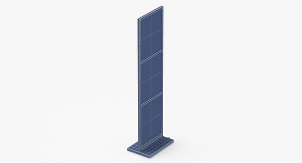 modelo 3d Stand Up Signage 01 Metal Blanco y Negro - TurboSquid 1952654