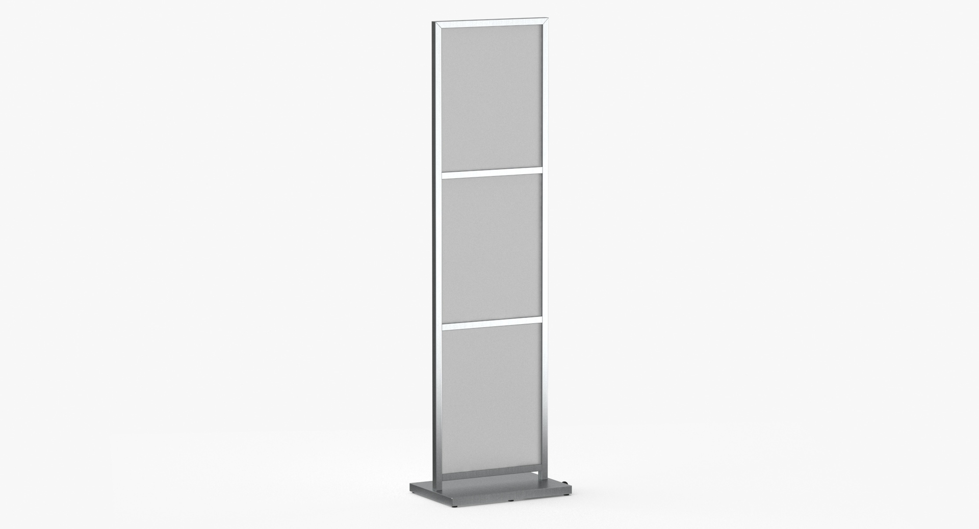 Stand Up Signage 01 Metal Black And White 3D Model - TurboSquid 1952654