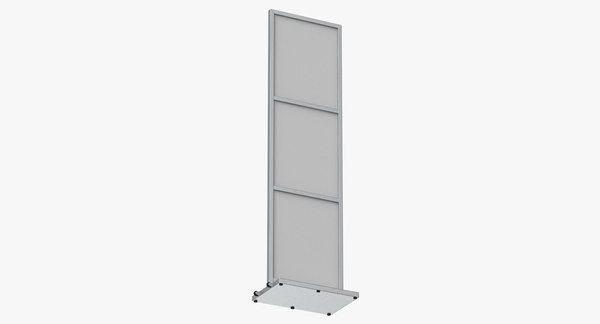 modelo 3d Stand Up Signage 01 Metal Blanco y Negro - TurboSquid 1952654