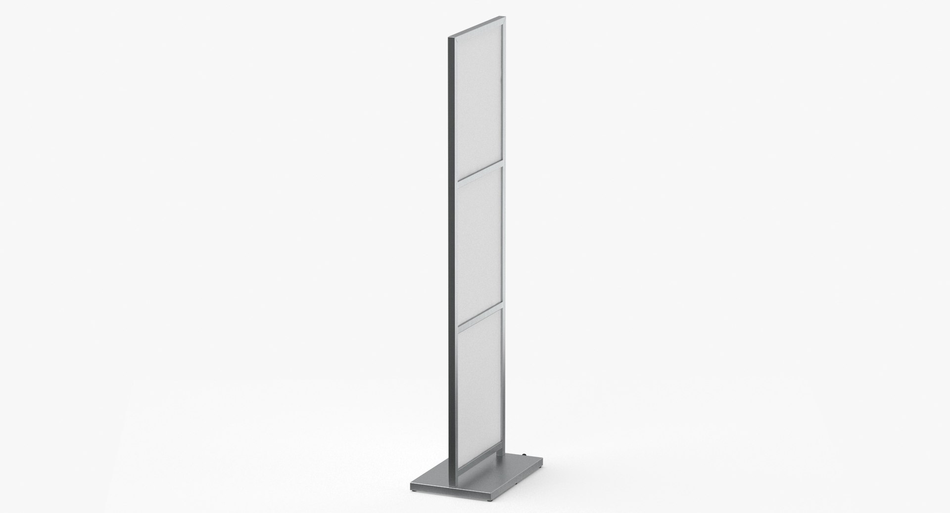 Stand Up Signage 01 Metal Black And White 3D Model - TurboSquid 1952654
