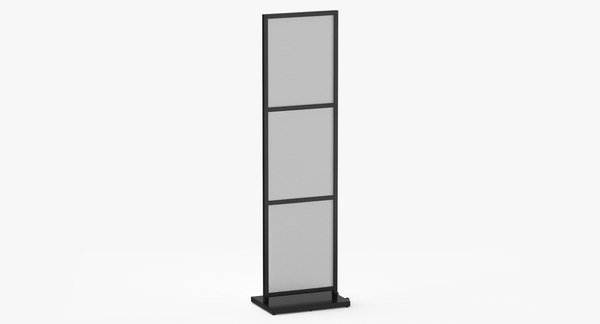 modelo 3d Stand Up Signage 01 Metal Blanco y Negro - TurboSquid 1952654