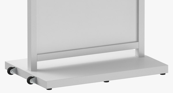 Stand Up Signage 01 Metal Black and White 3D model - TurboSquid 1952654