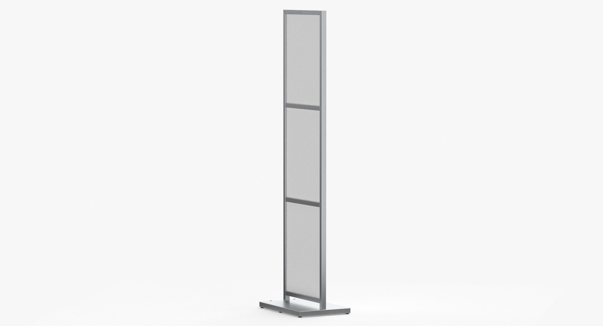 Stand Up Signage 01 Metal Black And White 3D Model - TurboSquid 1952654