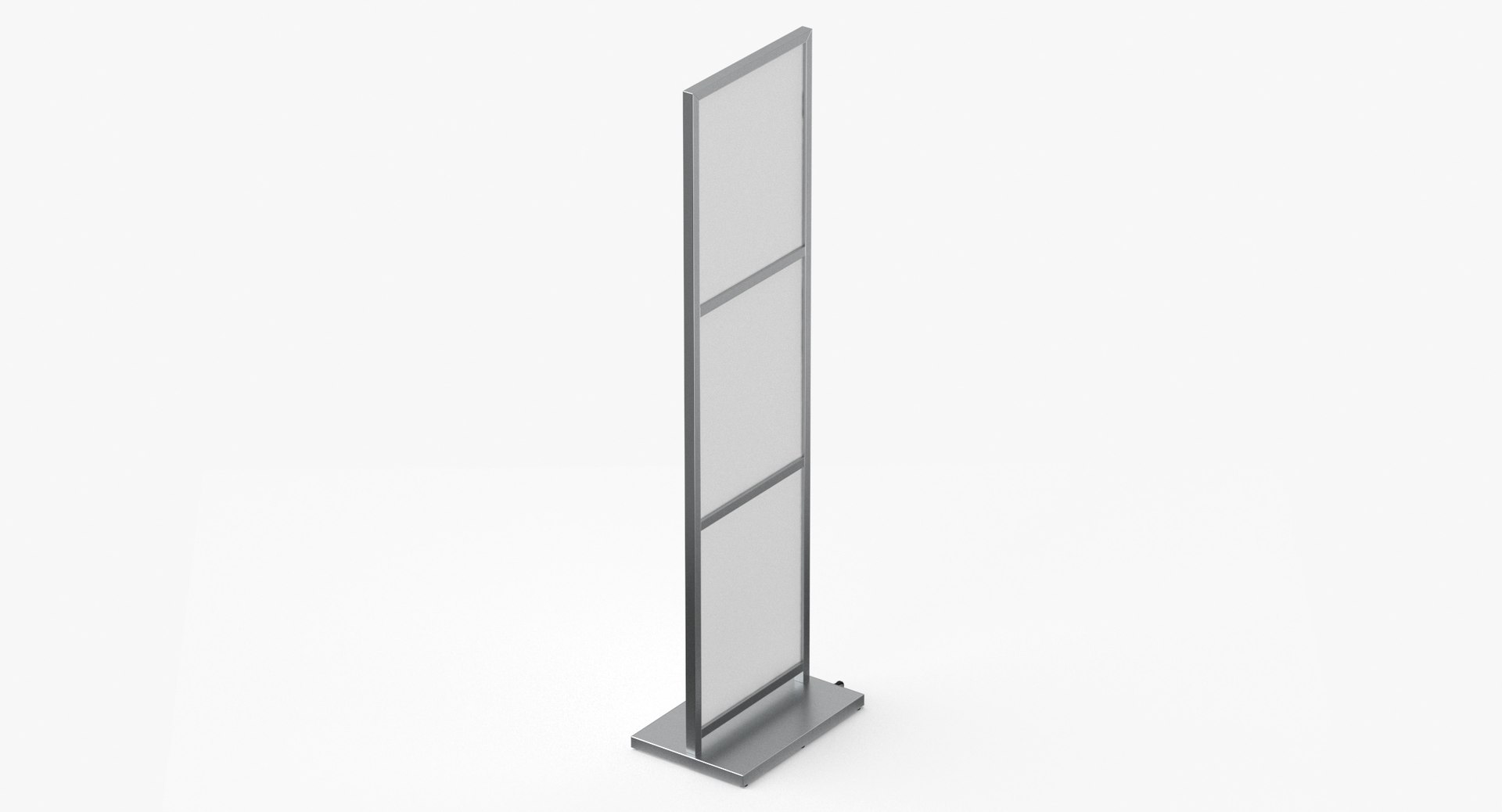 Stand Up Signage 01 Metal Black And White 3D Model - TurboSquid 1952654