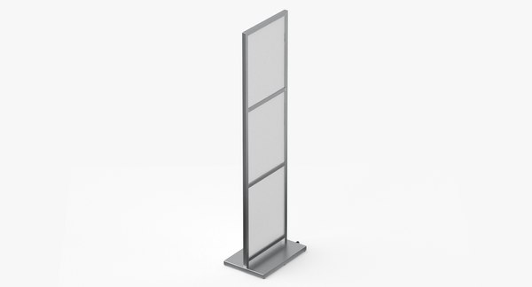 modelo 3d Stand Up Signage 01 Metal Blanco y Negro - TurboSquid 1952654