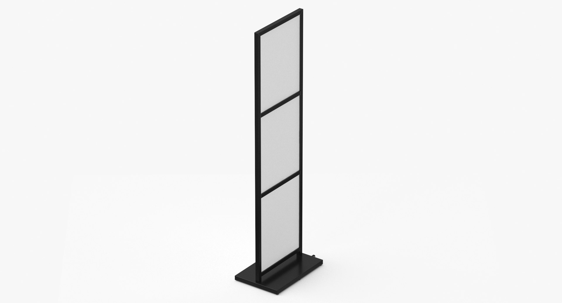Stand Up Signage 01 Metal Black And White 3D Model - TurboSquid 1952654