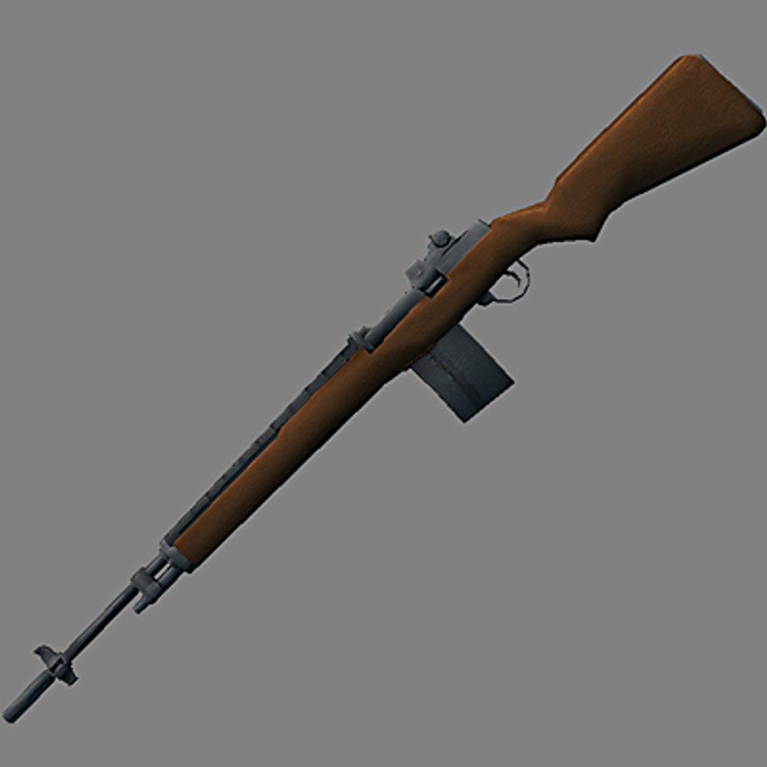 m14 rifle 3d obj