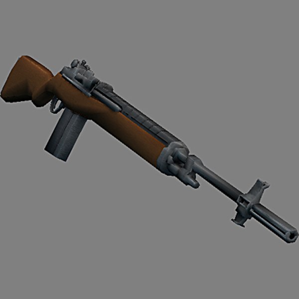 m14 rifle 3d obj
