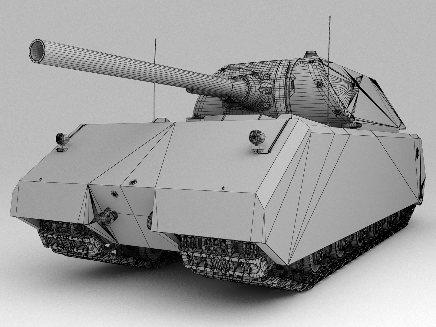 3d Maus German Tank Model