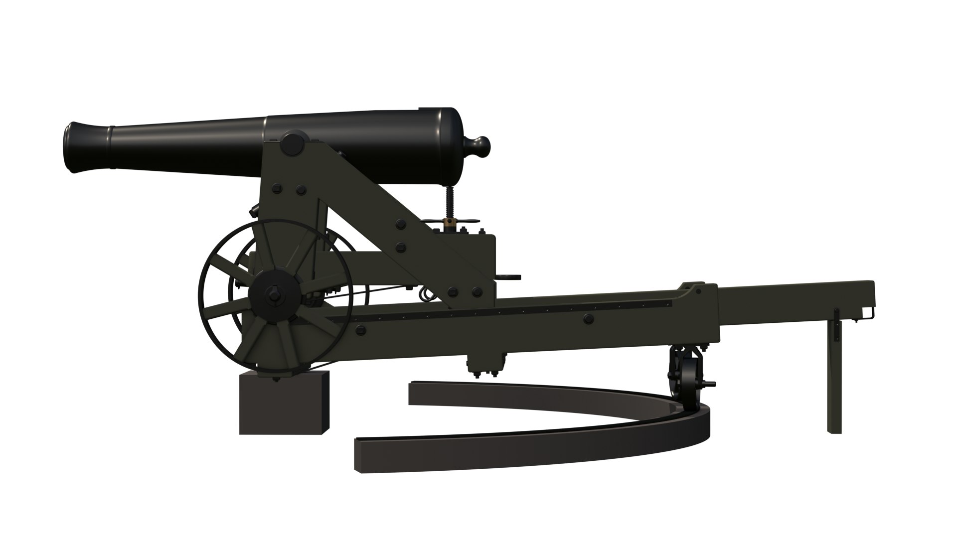 modelo 3d Cañón de la costa de 32 Pdr - TurboSquid 2191538