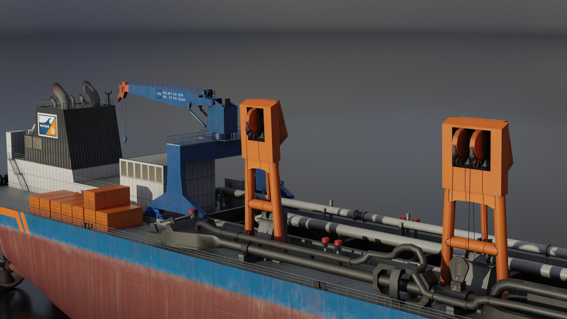 3D model Vox Maxima Dredger - TurboSquid 2180829