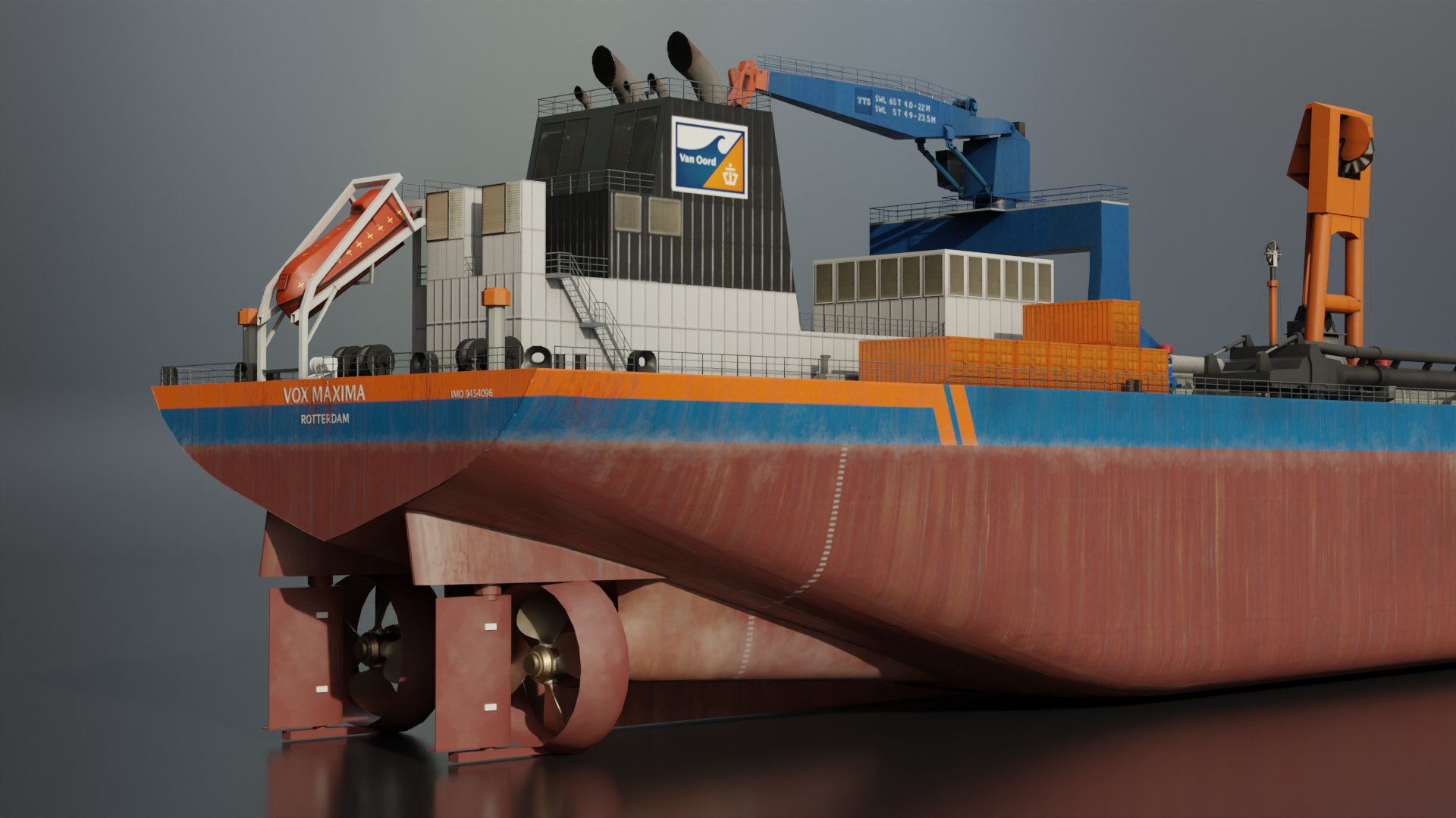 3D model Vox Maxima Dredger - TurboSquid 2180829