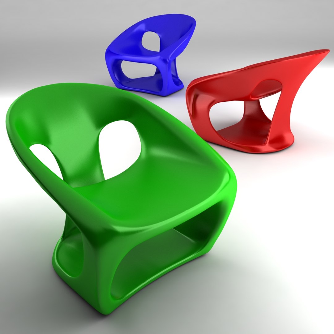 Fiberglas Fiberglass Flower Chair 3d Model