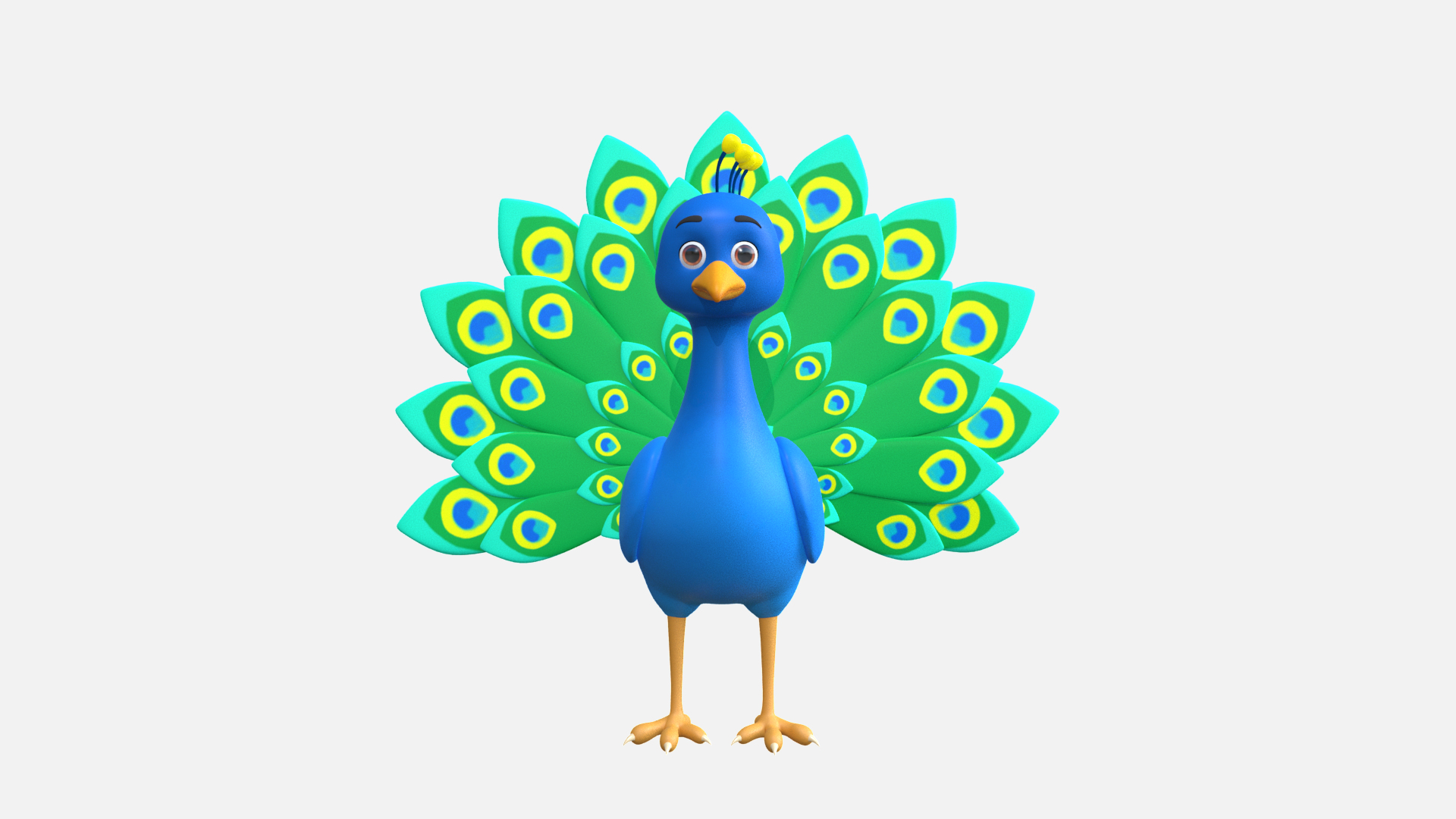 Cartoon Peacock 3D - TurboSquid 2069987