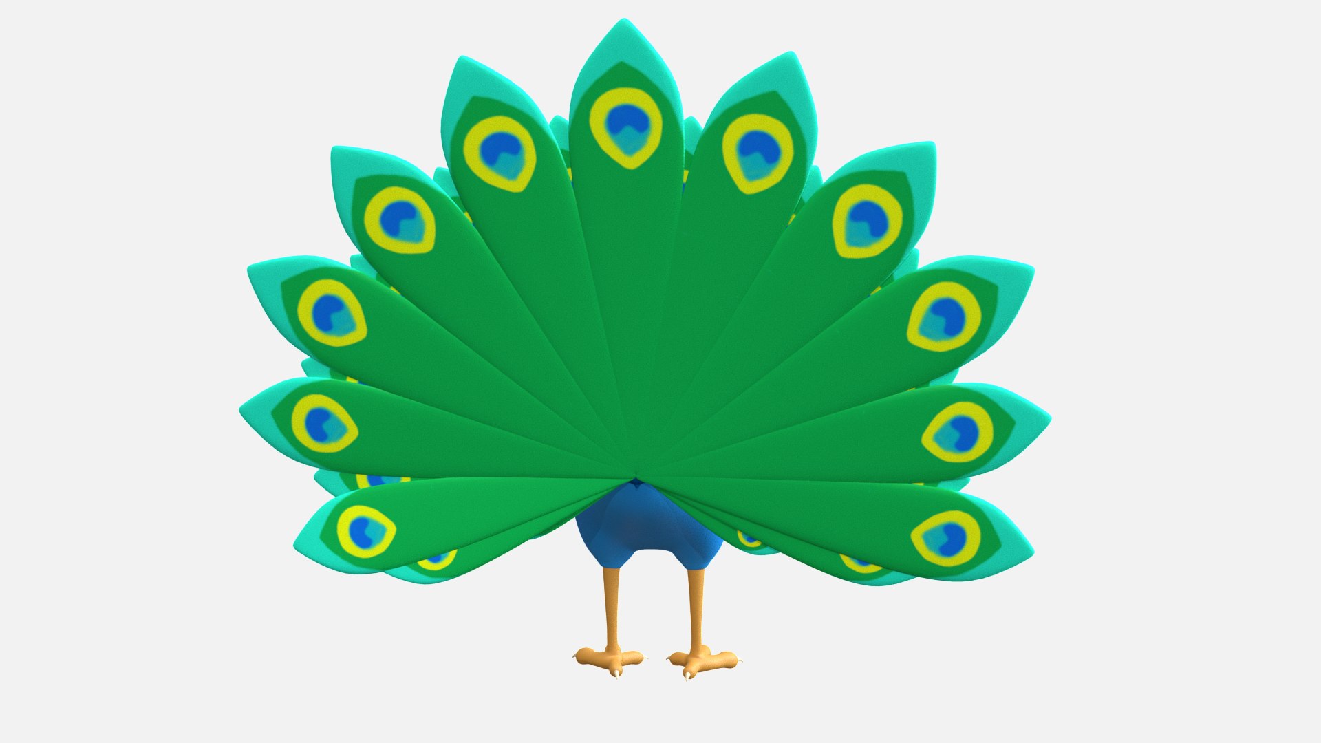 Cartoon Peacock 3D - TurboSquid 2069987