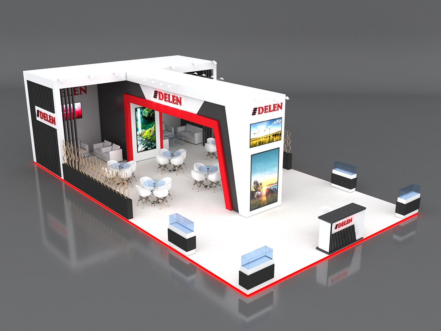 3D Stall 14x8m Height 400 - TurboSquid 1585432