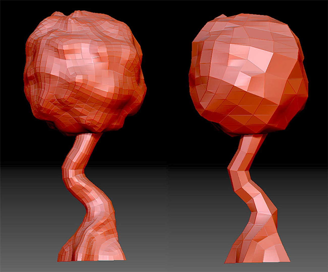 3d Model Trees Different Mesh