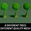 3d Model Trees Different Mesh