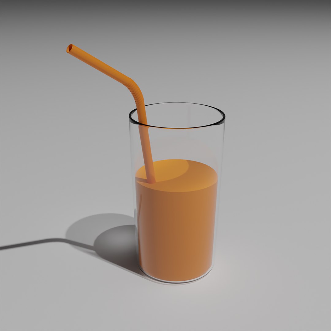 Glass With Straw 3D Model - TurboSquid 2204824