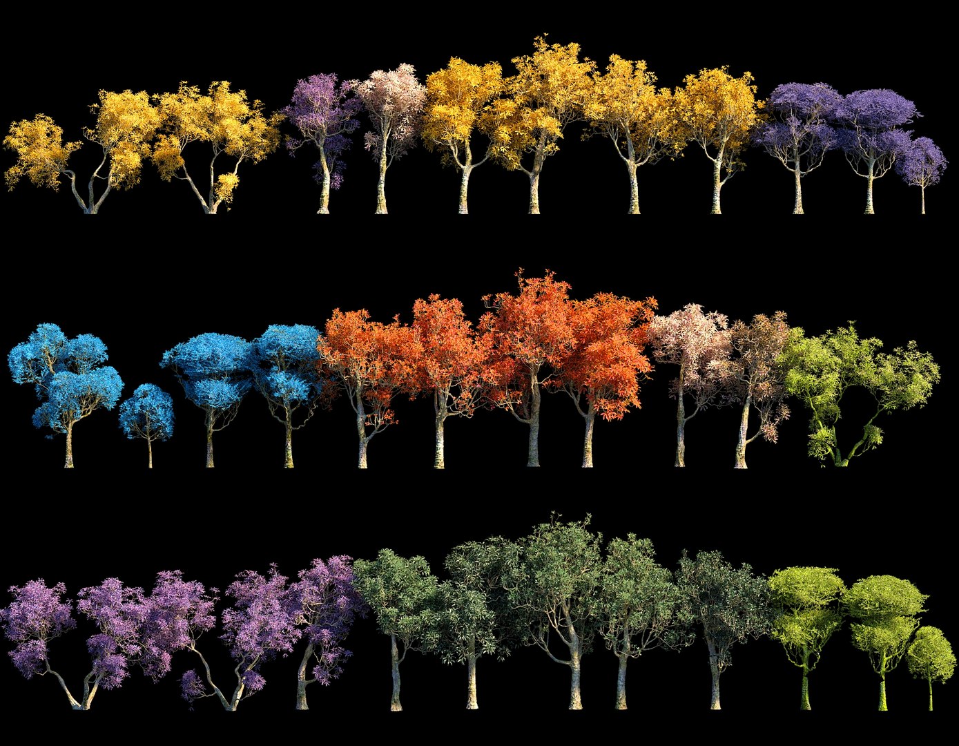 3D Spring Trees Hd Model - TurboSquid 1550606