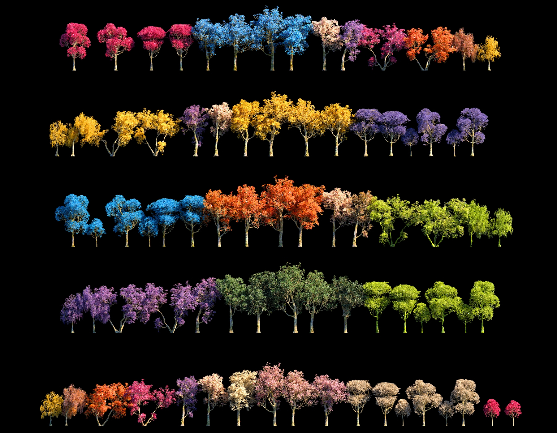 3D spring trees hd model - TurboSquid 1550606