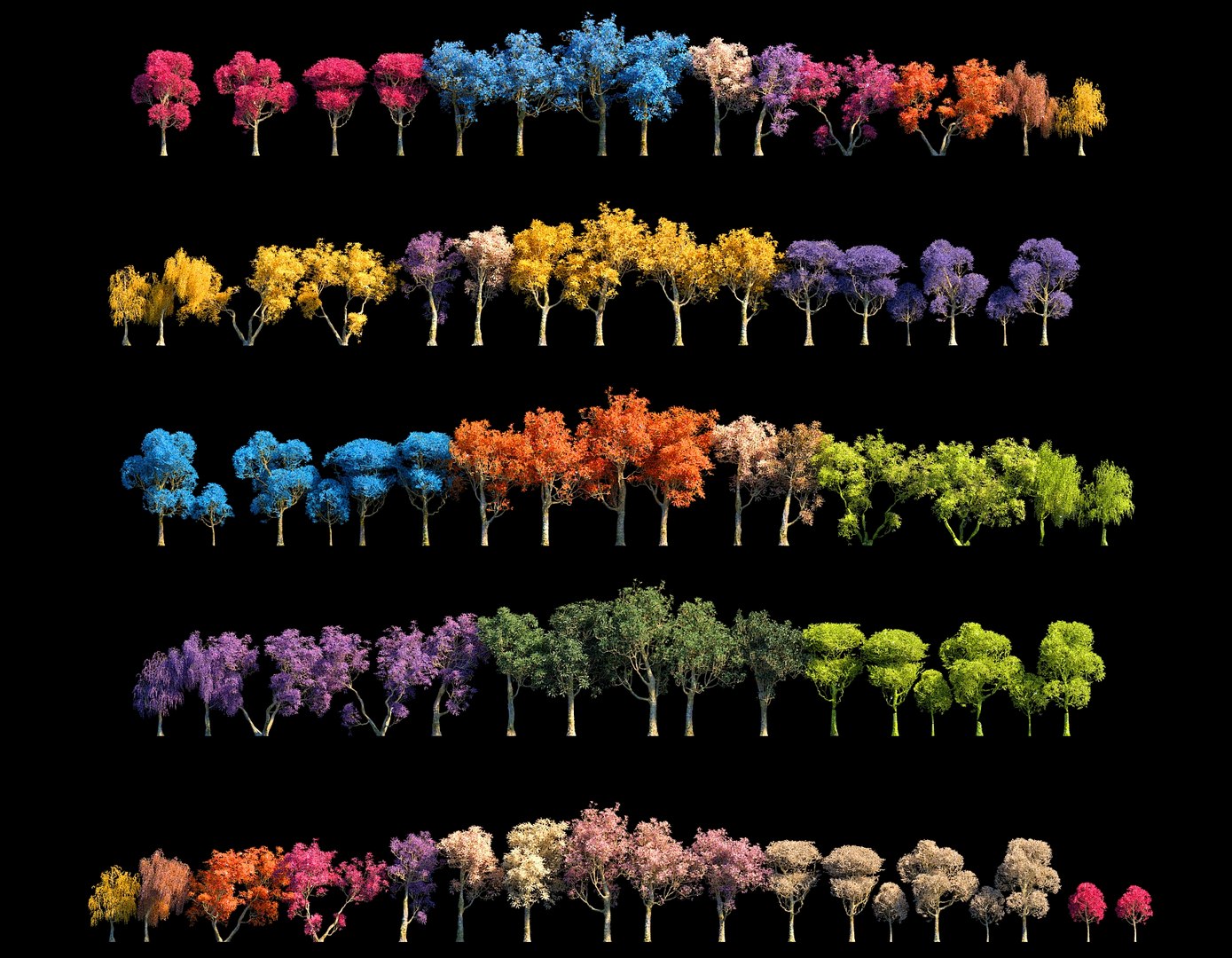 3D Spring Trees Hd Model - TurboSquid 1550606