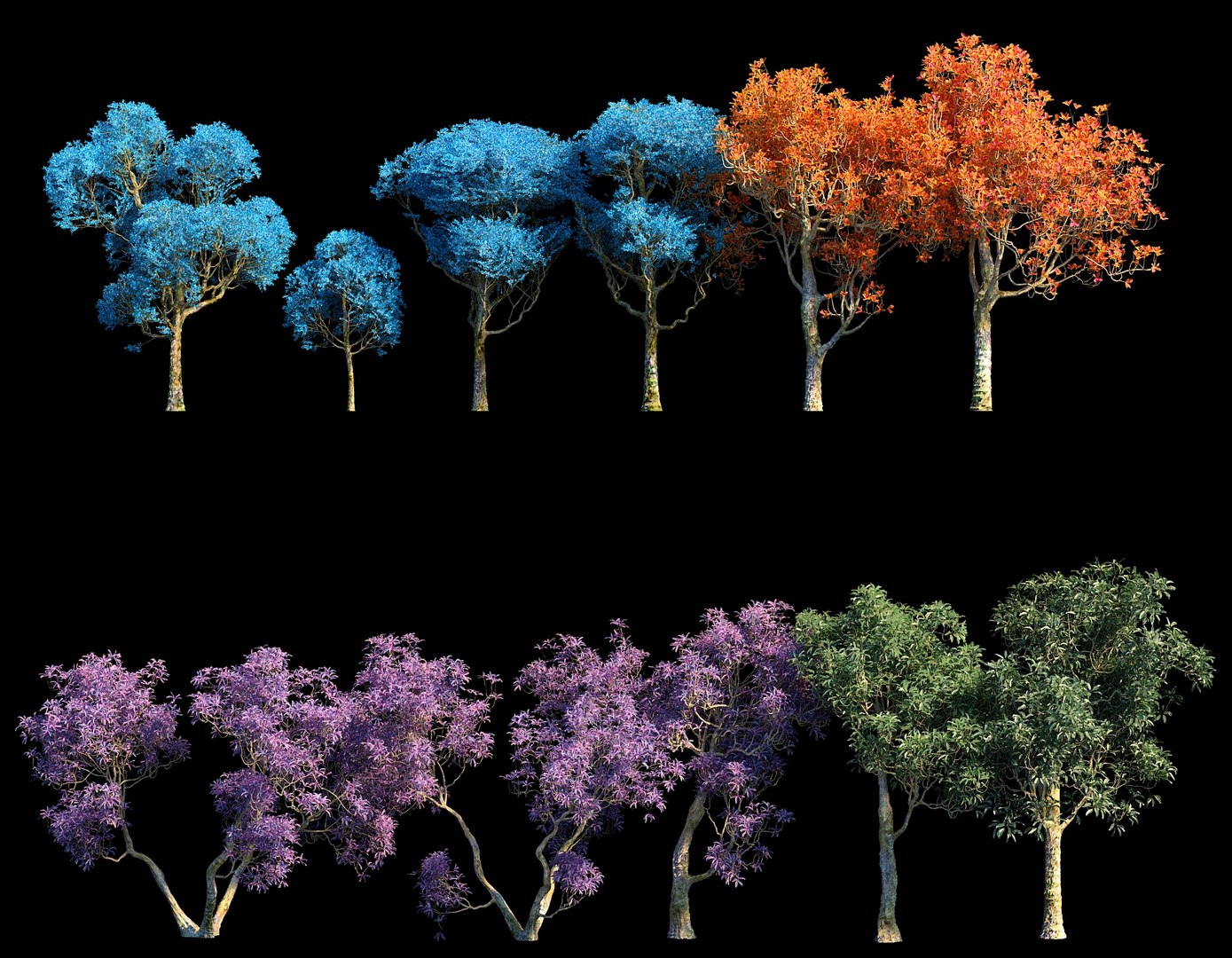 3D Spring Trees Hd Model - TurboSquid 1550606