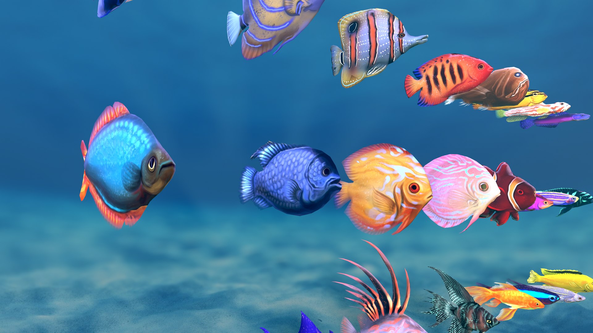 3D Model Stylized Small Fishes - TurboSquid 1696233