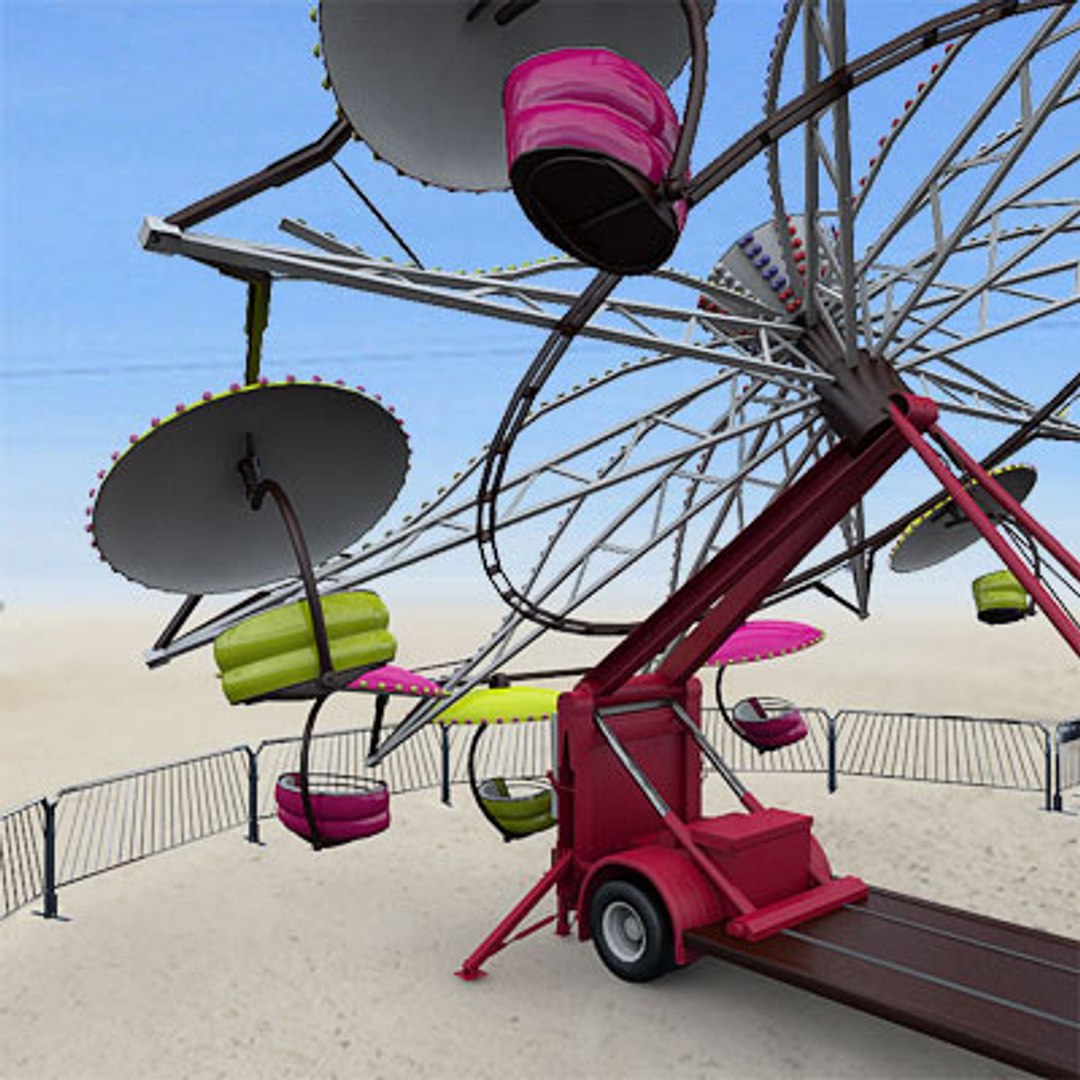 3d Umbrella Ride Paratrooper Model