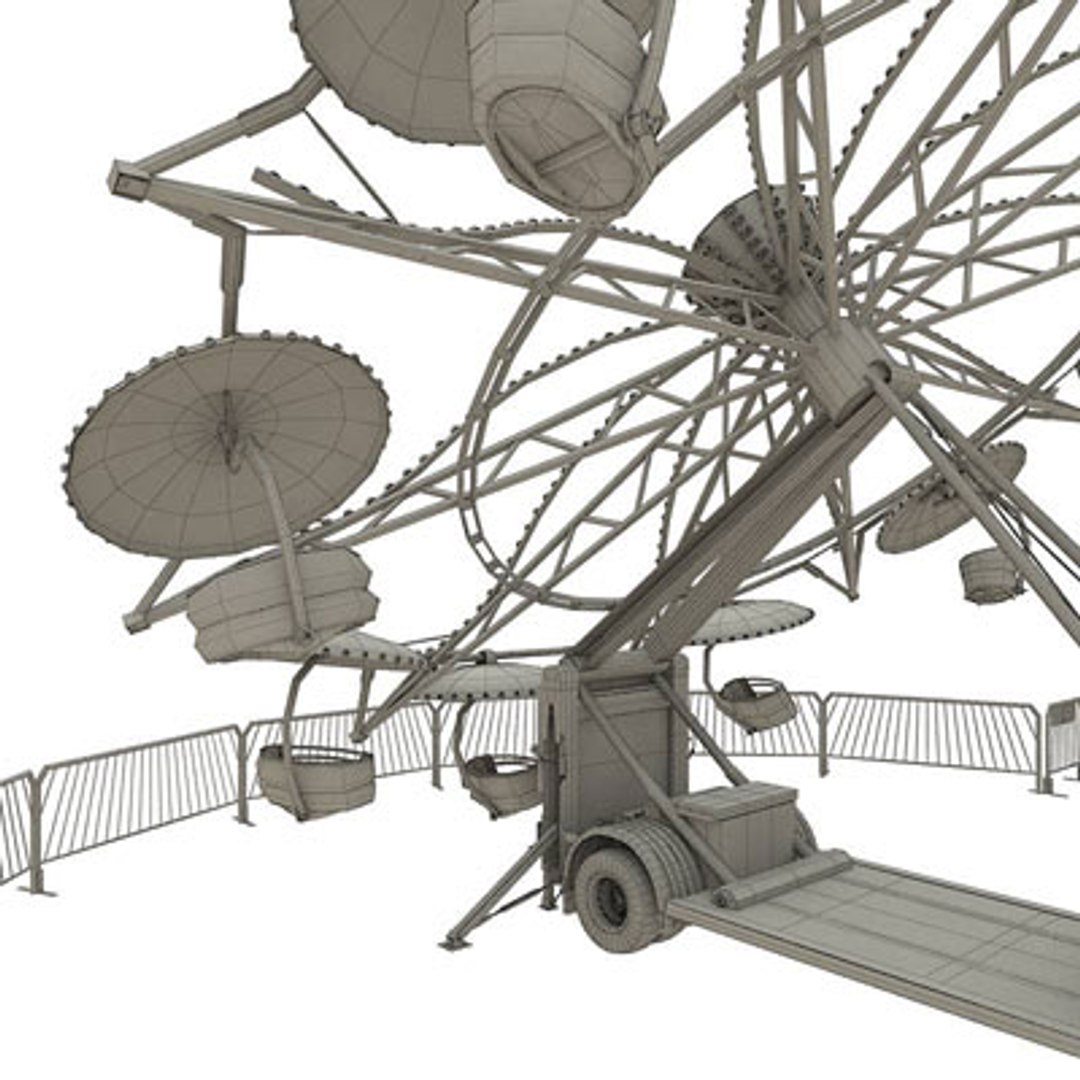 3d Umbrella Ride Paratrooper Model