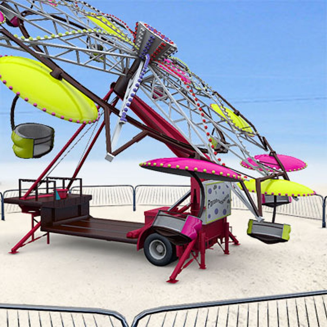 3d Umbrella Ride Paratrooper Model