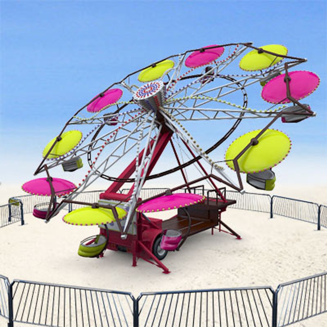 3d Umbrella Ride Paratrooper Model