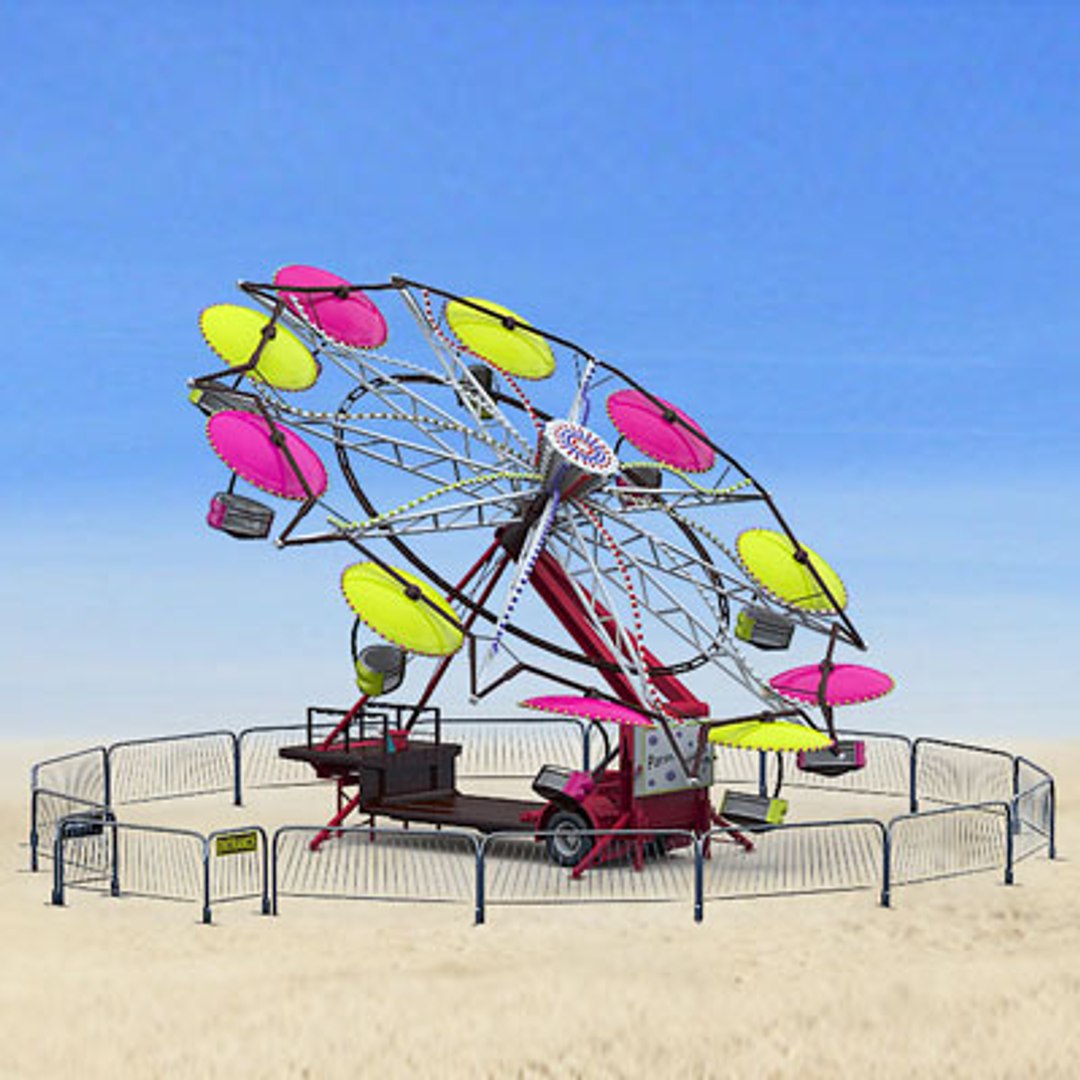 3d umbrella ride paratrooper model