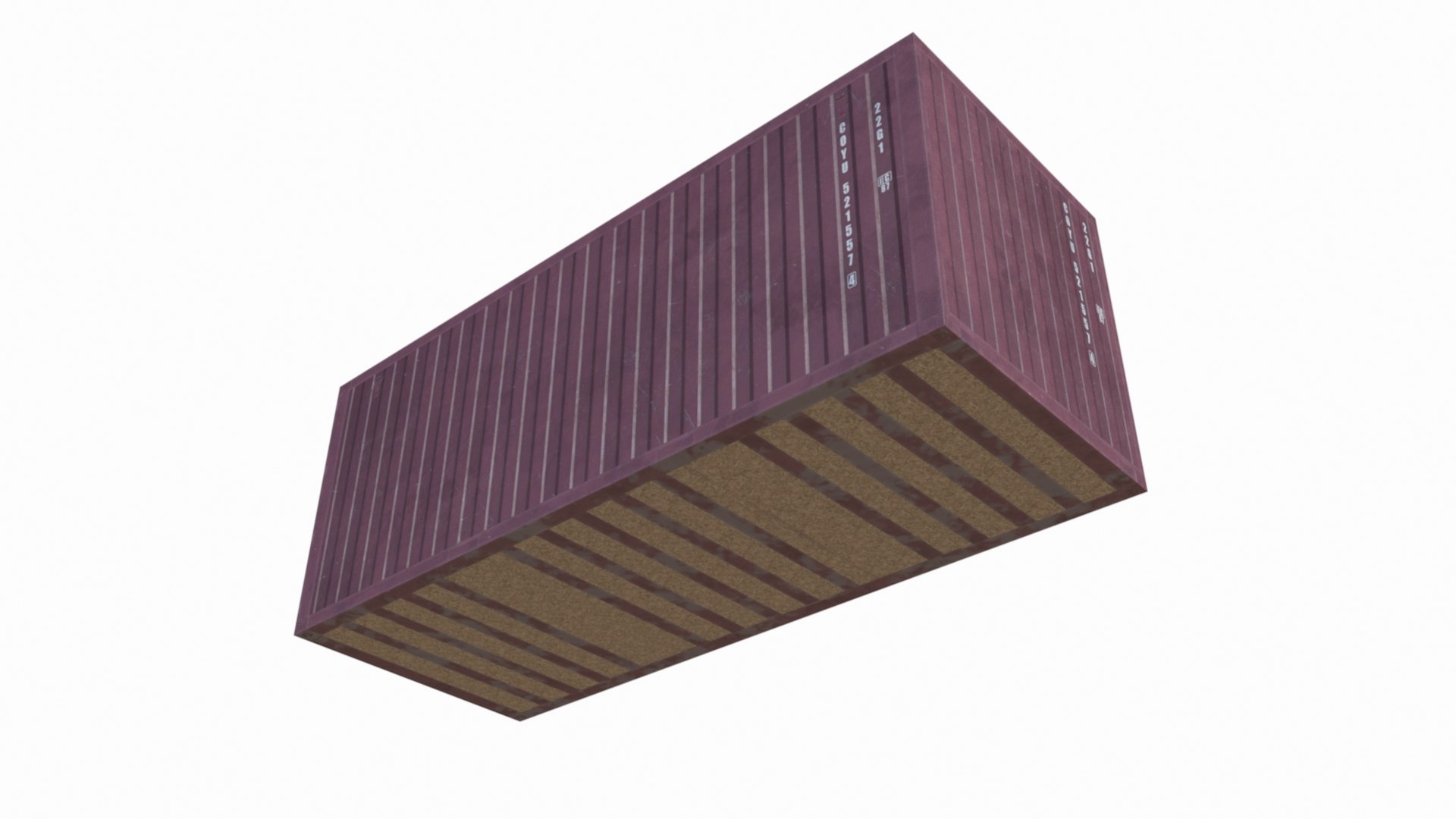Cargo Container Red 20 ft ISO High and Low Poly PBR LOD 3D model ...
